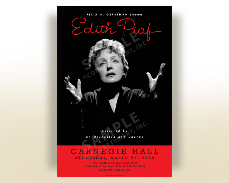 Edith Piaf at Carnegie Hall Poster | Growling Hamster